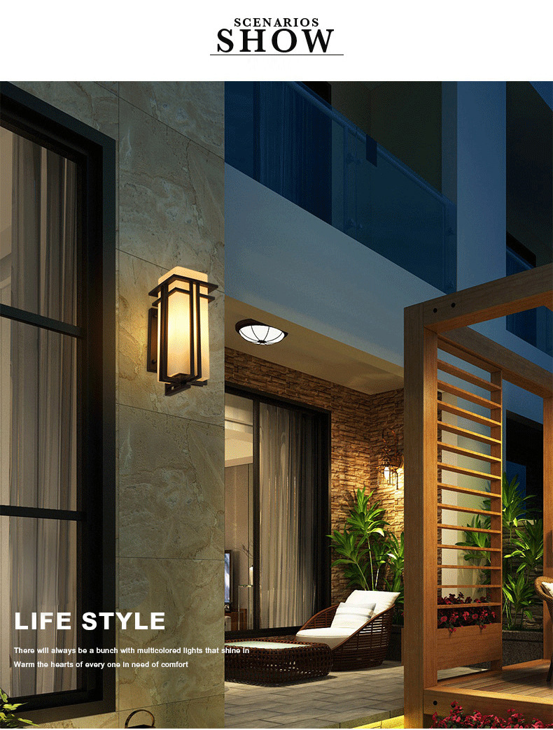 Rural Style Led Boundary Wall Light 9w Courtyard Led Light,9w Outdoorl ...